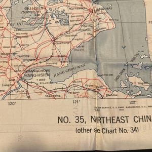 WW2 Original Pilot Aircrew Escape Evasion Map - 1944 - AAF Cloth Map ...