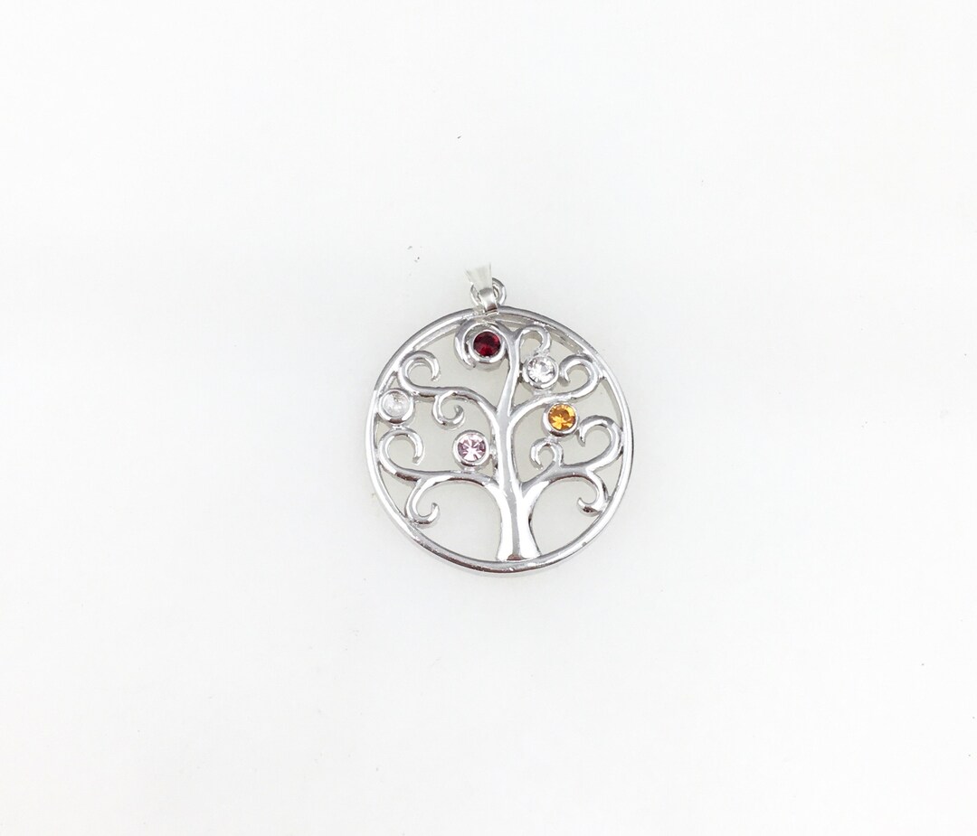 Vintage 925 Sterling Silver Tree Charm Pendant Necklace - Etsy