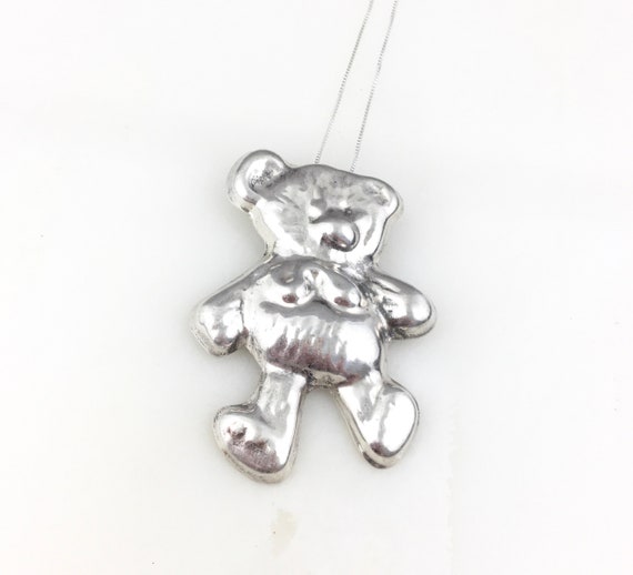 Sterling Silver Bear Charm 925 Silver Bear Pendant Silver Bears Jewelry ...