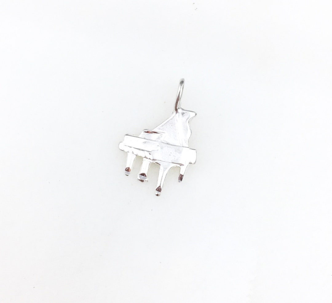 Vintage 925 Sterling Silver Piano Music Instrument Charm Pendant ...