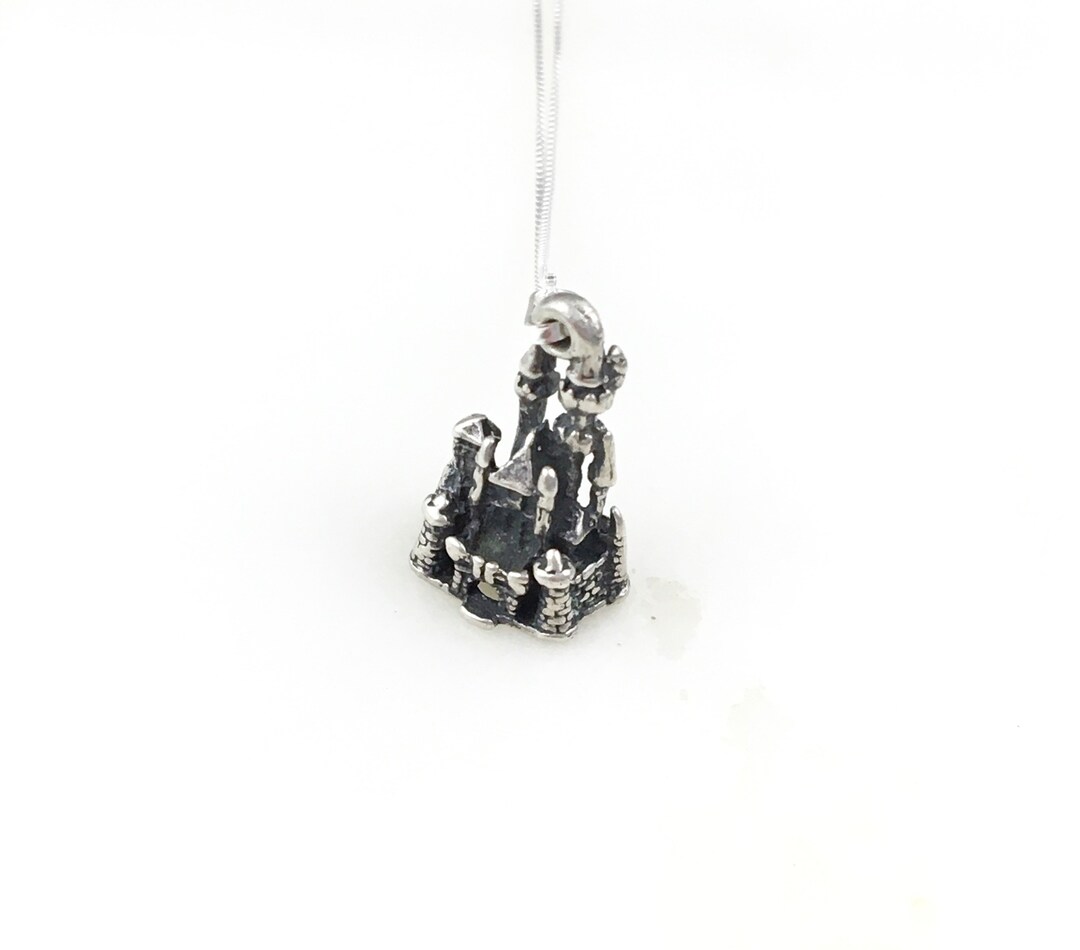 Vintage 925 Sterling Silver Disney Cinderellas Castle Charm Pendant ...
