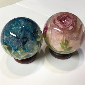 Sphere Paperweight From Flowers - Etsy