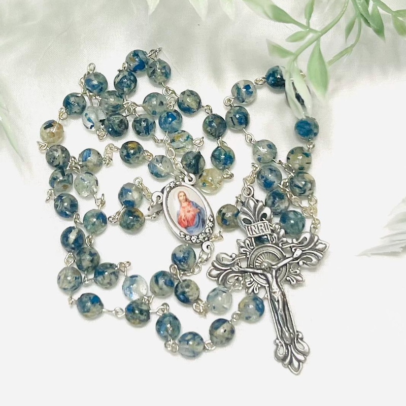 Handmade Rose Bead Rosaries - Etsy