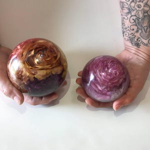 Sphere Paperweight From Flowers - Etsy