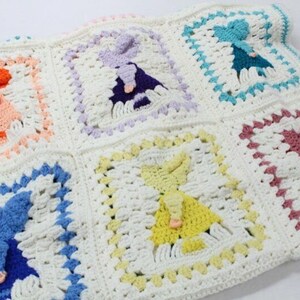 Vintage Crocheted Sun Bonnet Crib Throw Lap Blanket Holly Hobby ...