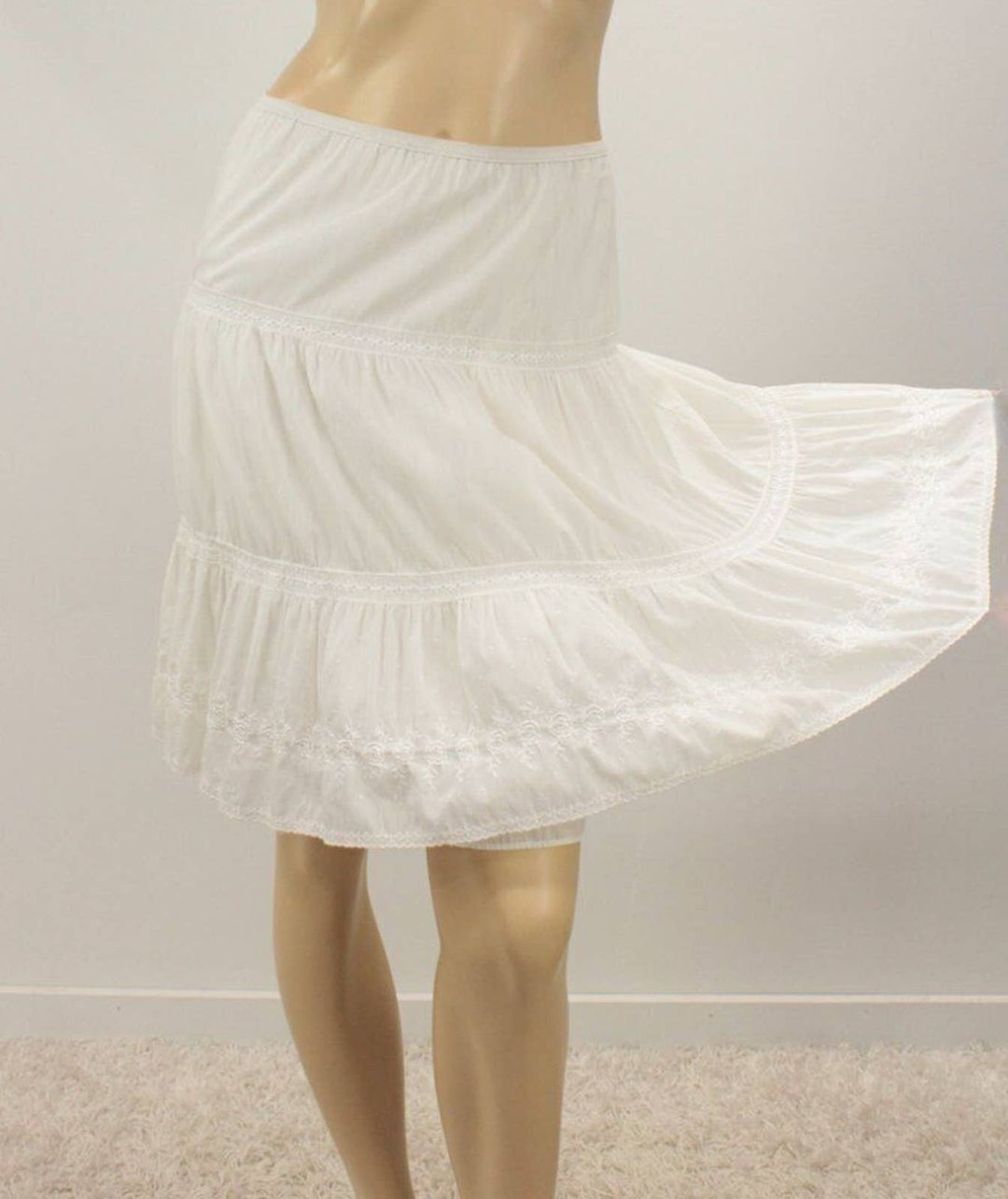 Vintage 1960s Petticoat Half Slip Small Rockabilly Double Layer Tired ...