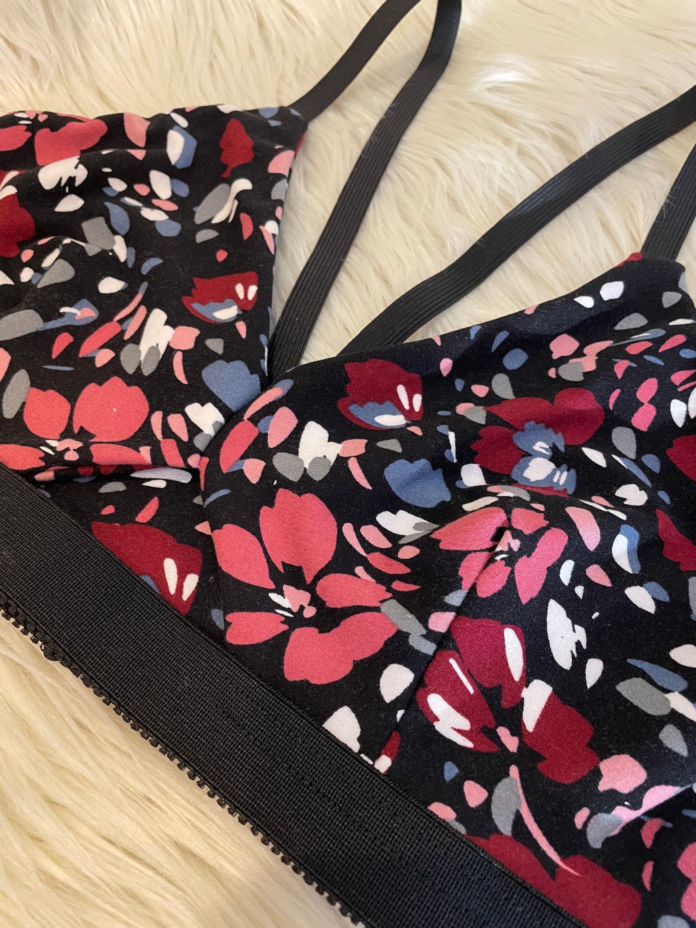 Abstract Prints Keyhole Bralette | Etsy