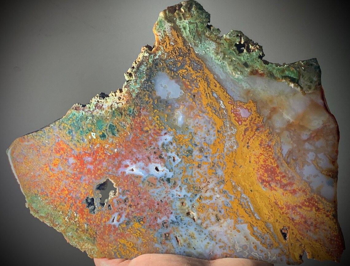 Translucent Orbicular Ocean Jasper Slab Slice 9 X 7 X 6mm - Etsy