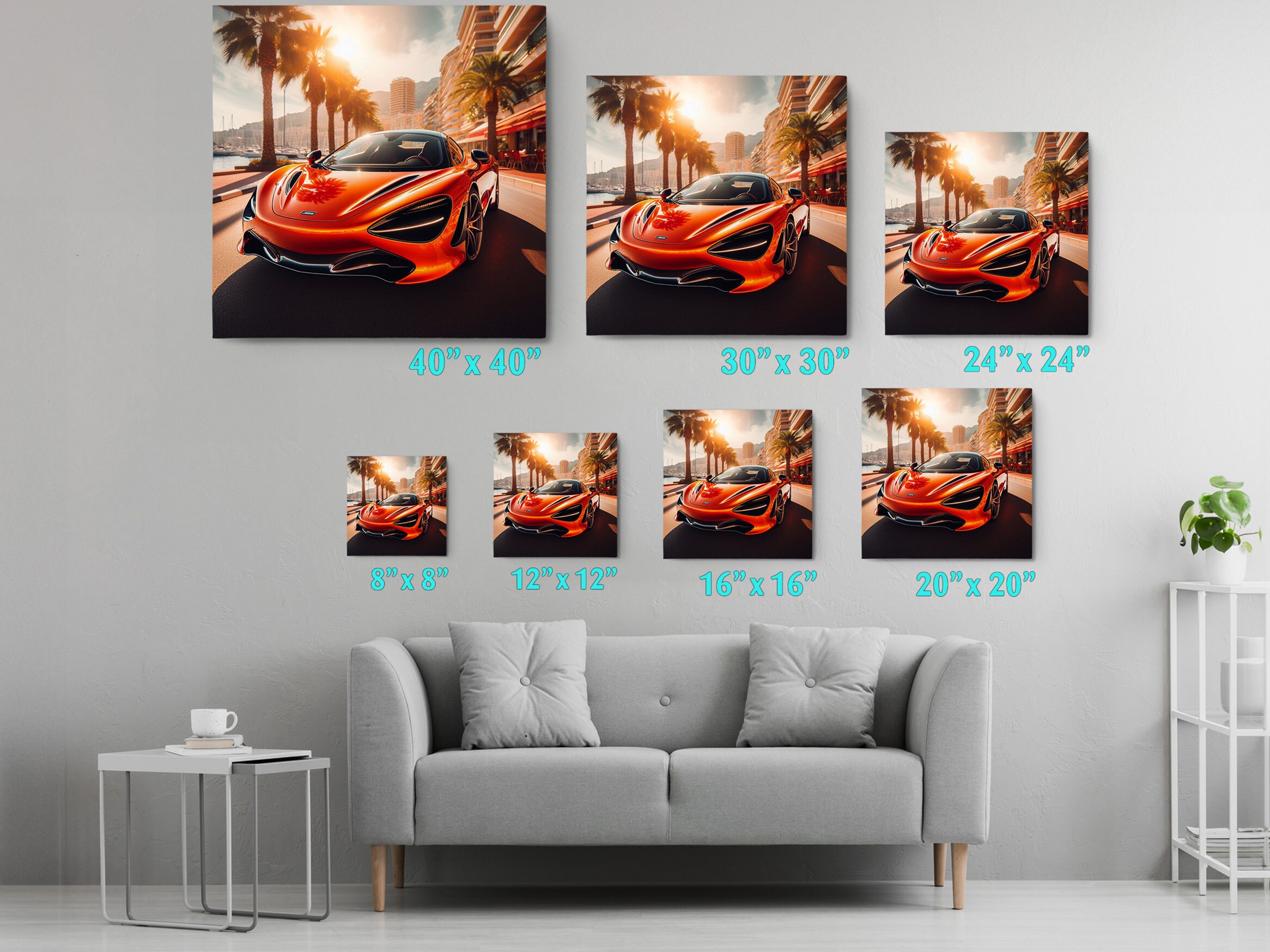720s 4 Square Size Canvas Artwork, Home Decor,wall Hangings, Uniquely ...