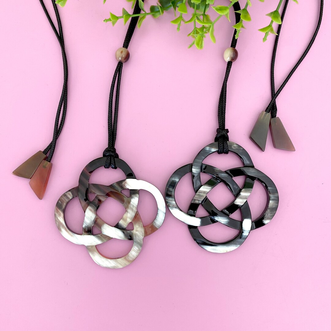 Handmade Natural Buffalo Horn Ethnic Necklace, Buffalo Celtic Knot ...