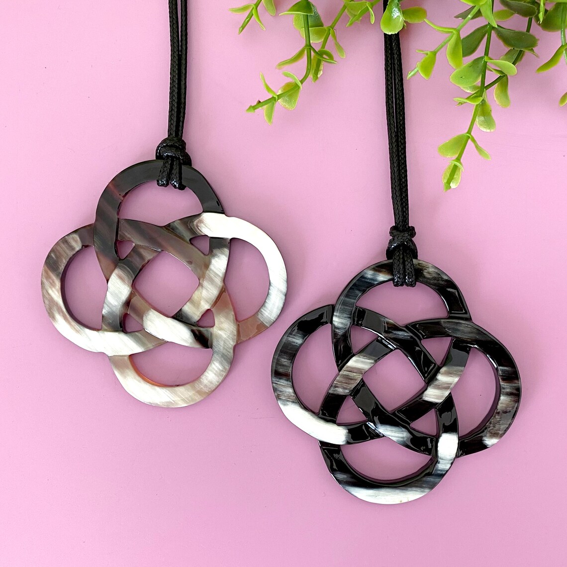 Handmade Natural Buffalo Horn Ethnic Necklace, Buffalo Celtic Knot ...