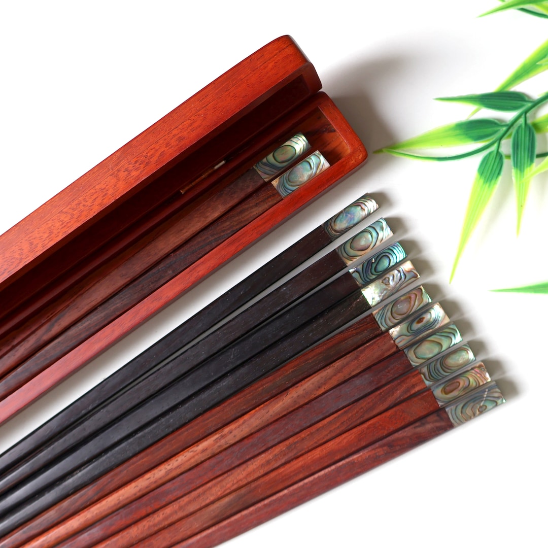 Personalized Rosewood Chopsticks With Colorful Beautiful Mother-of ...