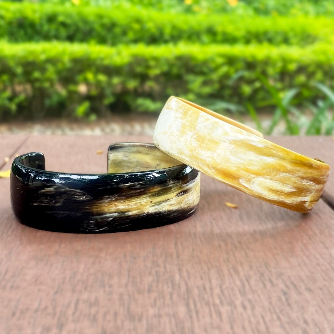 Handmade Original Natural Buffalo Horn Cut Out Cuff, Buffalo Horn Cuff ...