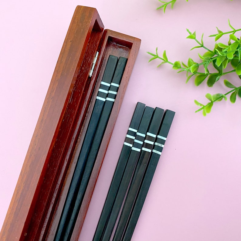 Personalized Rosewood Chopsticks, Custom Engraved Name Chopstick, Three ...