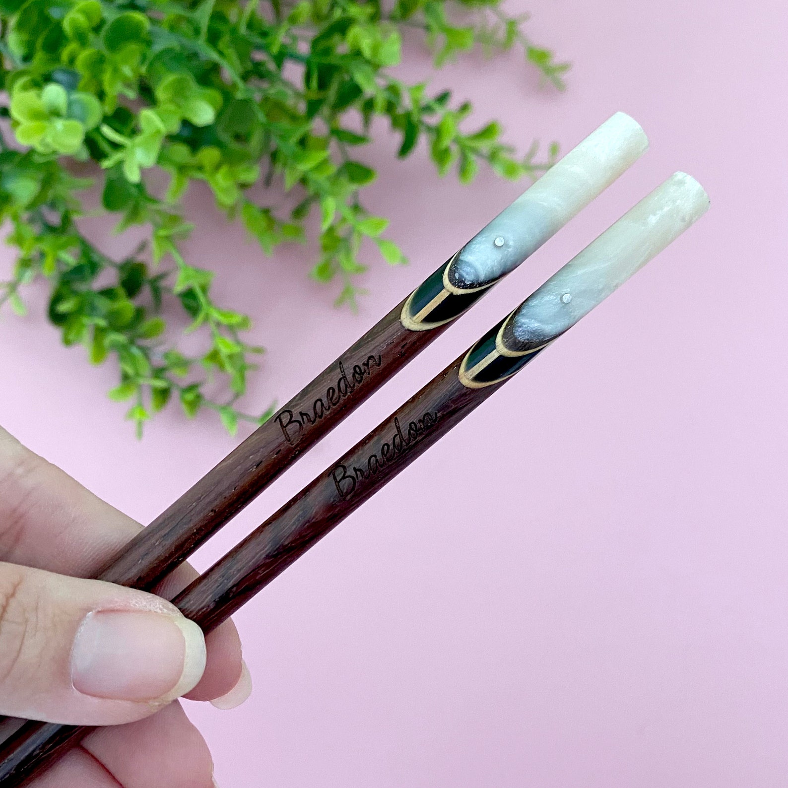 Personalized Rosewood Chopsticks, Custom Engraved Name Chopstick ...