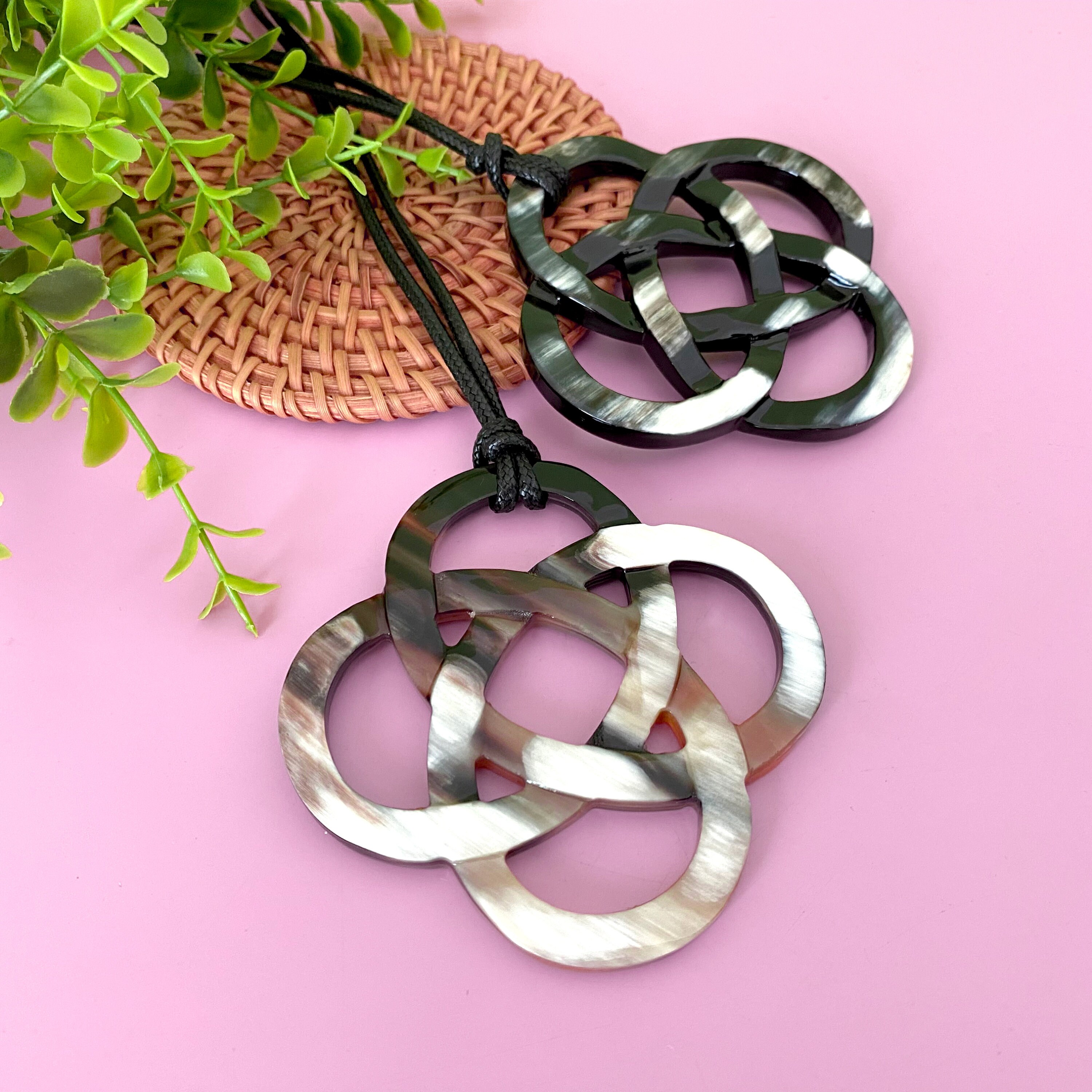 Handmade Natural Buffalo Horn Ethnic Necklace, Buffalo Celtic Knot ...