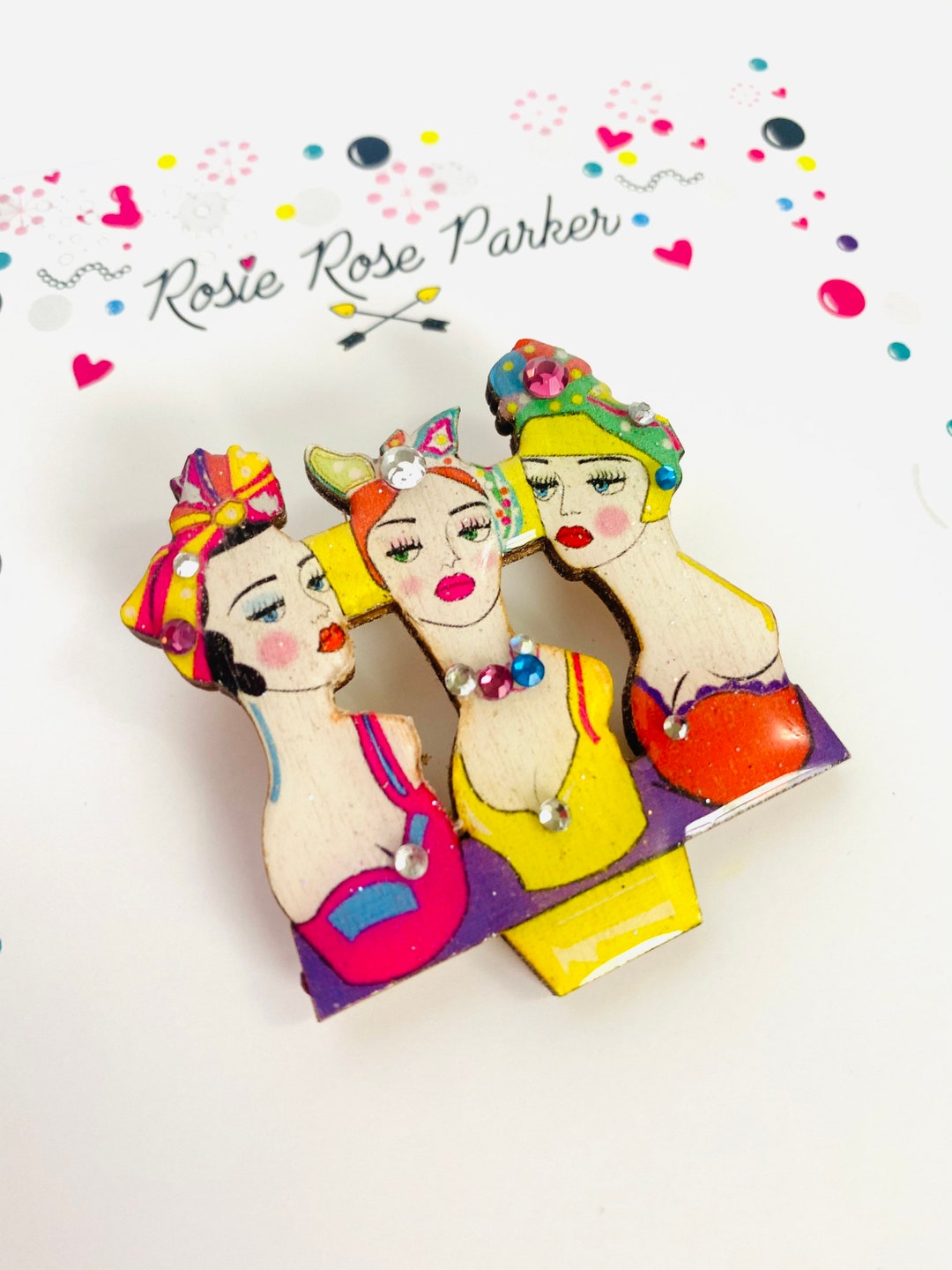 Pin up Retro Brooch Rockabilly Pin Fashion 1950's Jewellery 1940's ...