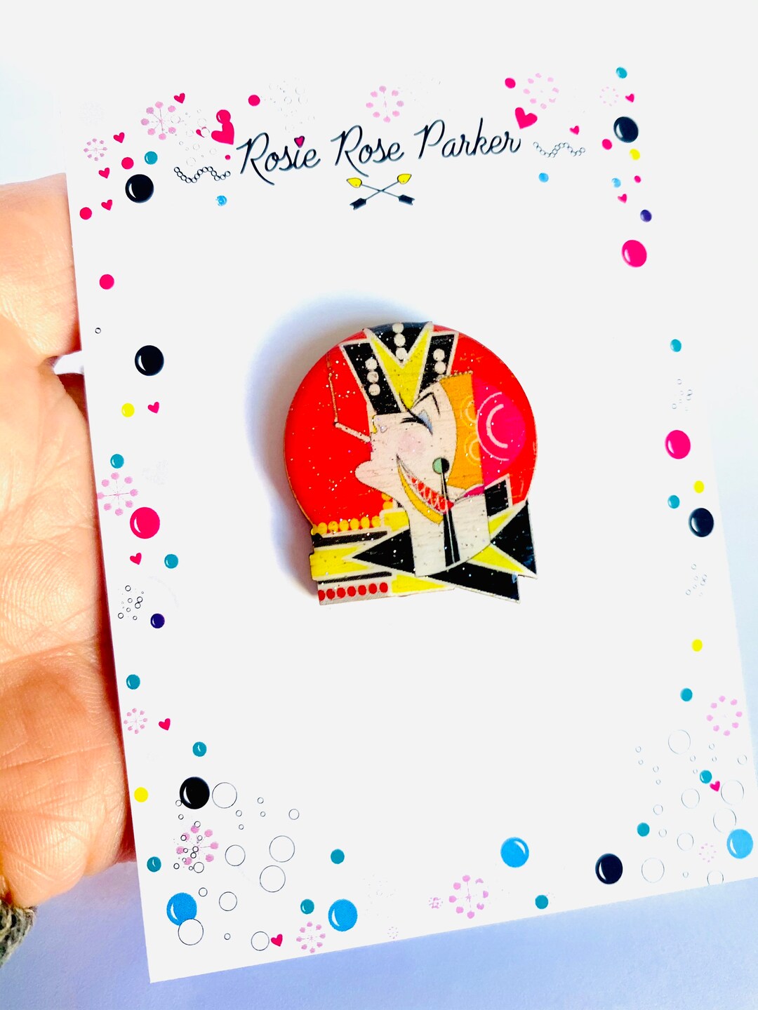 Art Deco Modern Quirky Funky Arty Pin Pin Gifts for Her Cardigan Pin ...