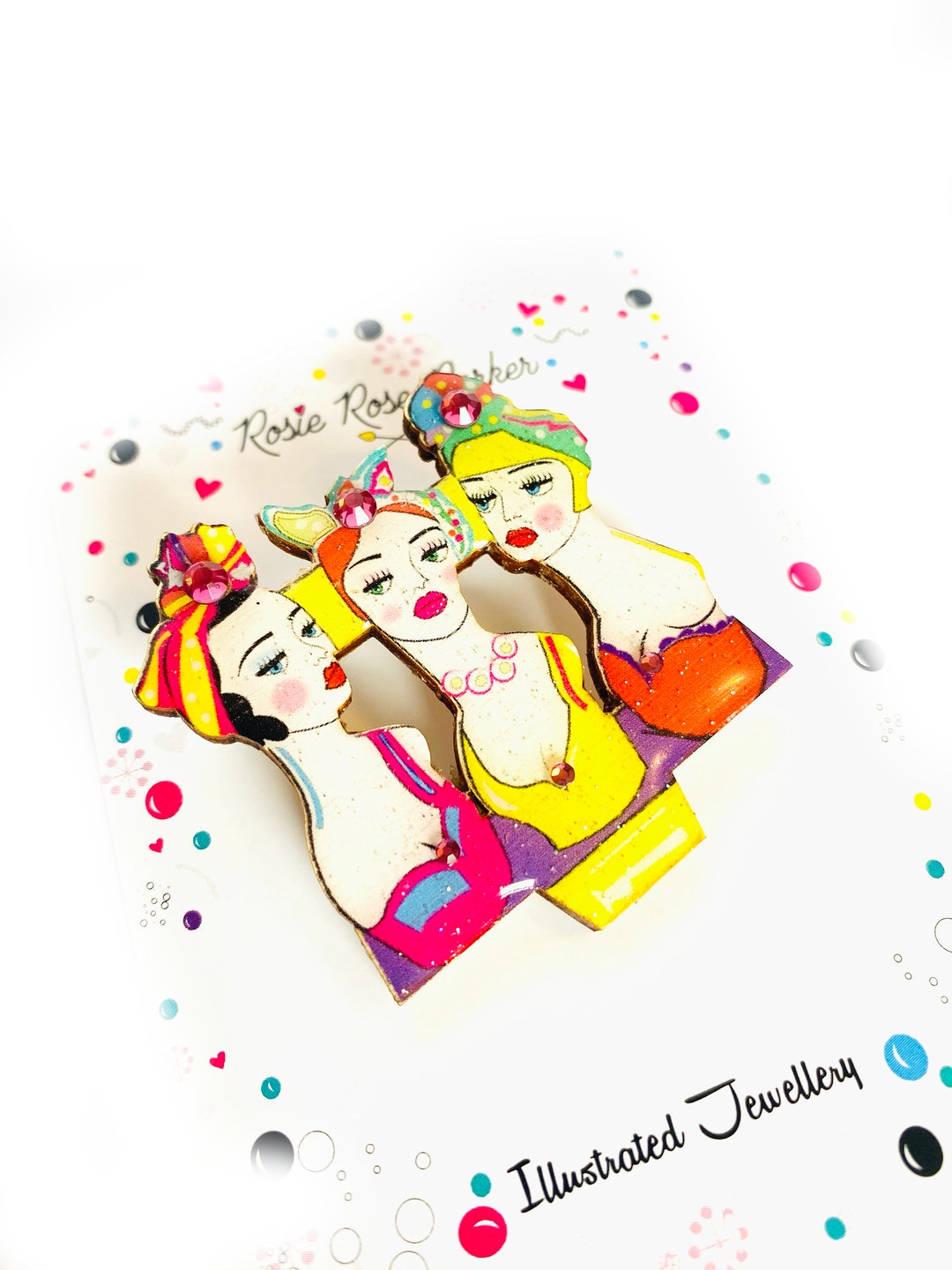 Pin up Retro Brooch Rockabilly Pin Fashion 1950's Jewellery 1940's ...