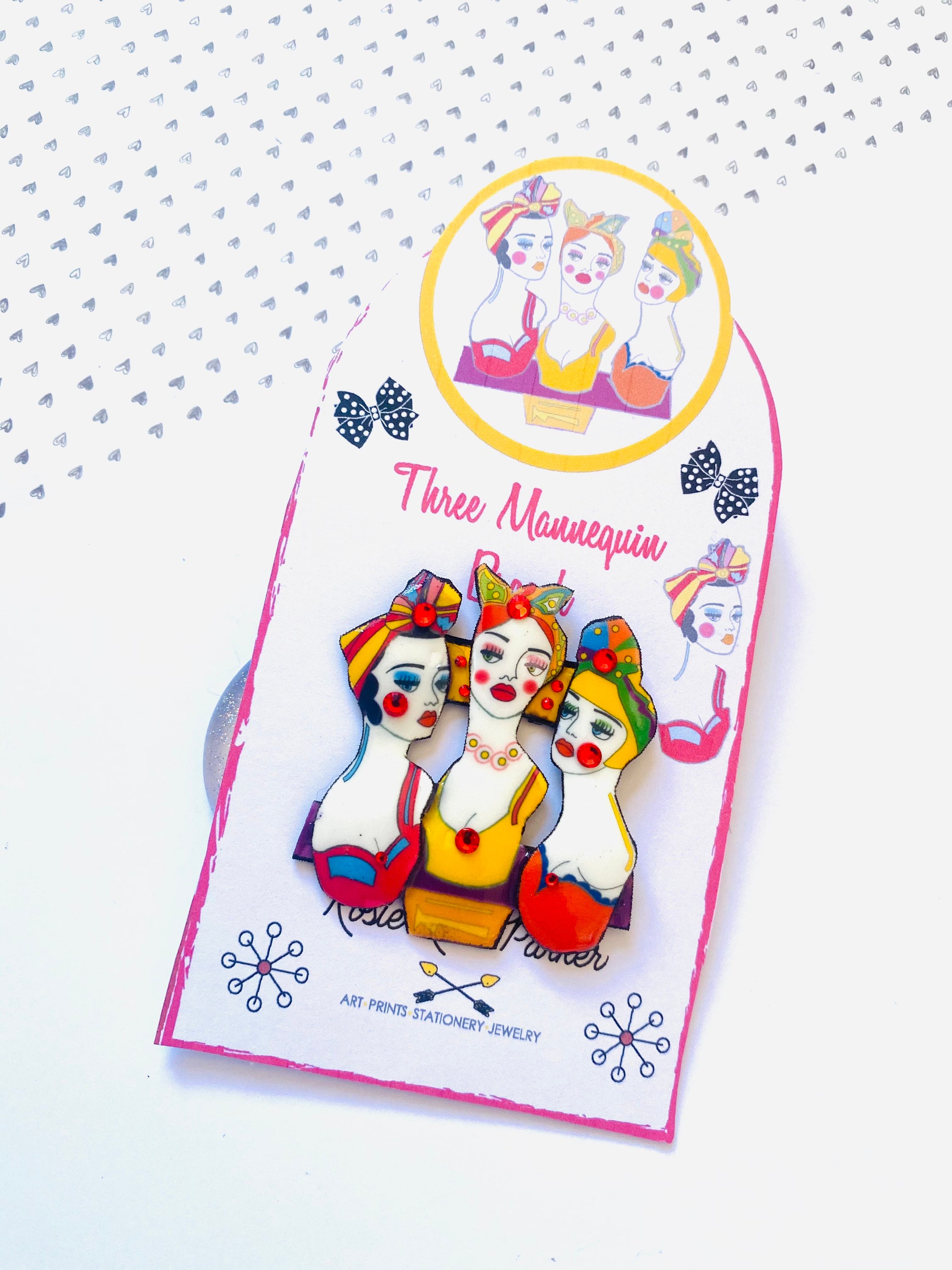 Pin up Retro Brooch Rockabilly Pin Fashion 1950's - Etsy UK