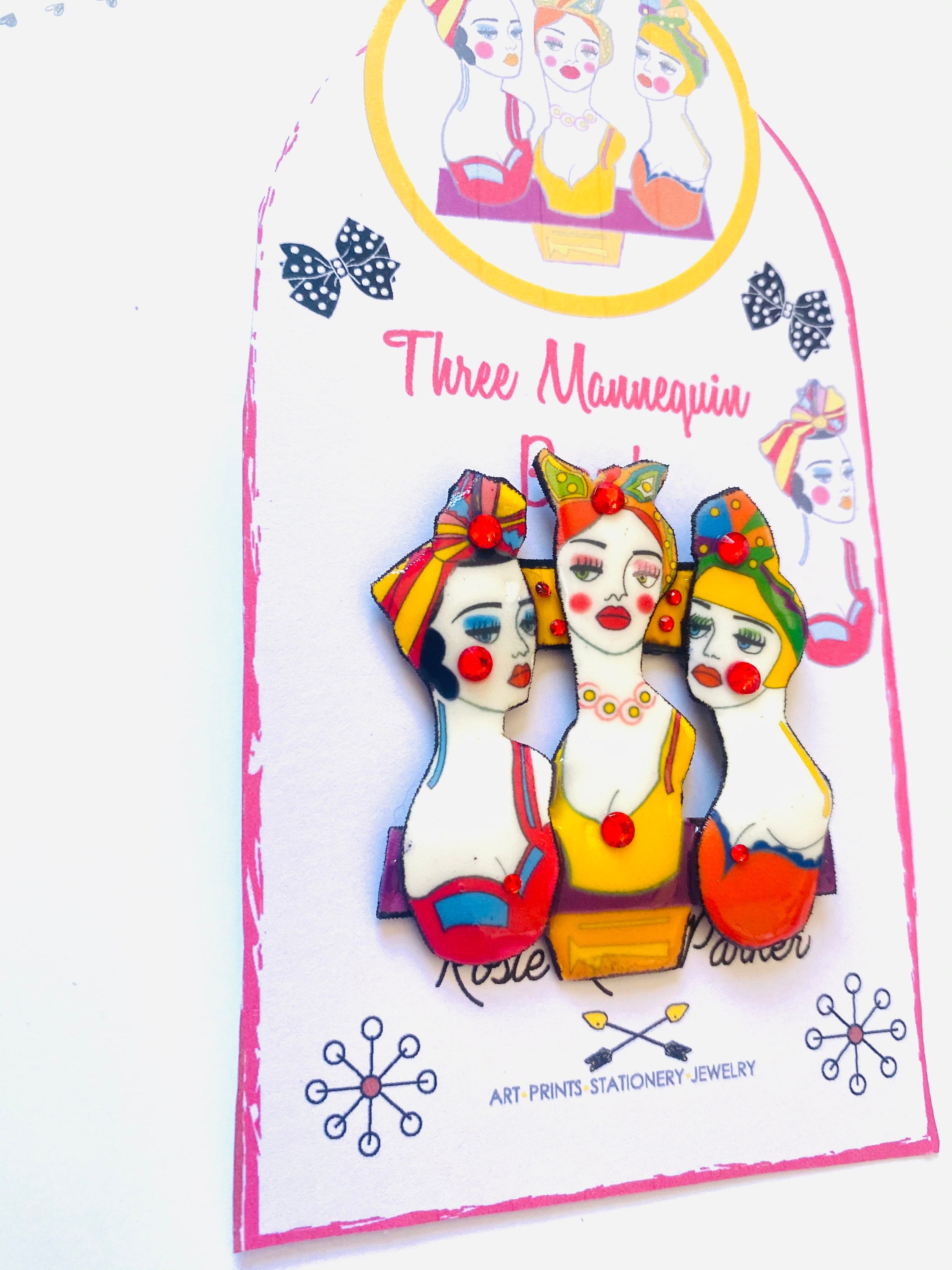 Pin up Retro Brooch Rockabilly Pin Fashion 1950's - Etsy UK