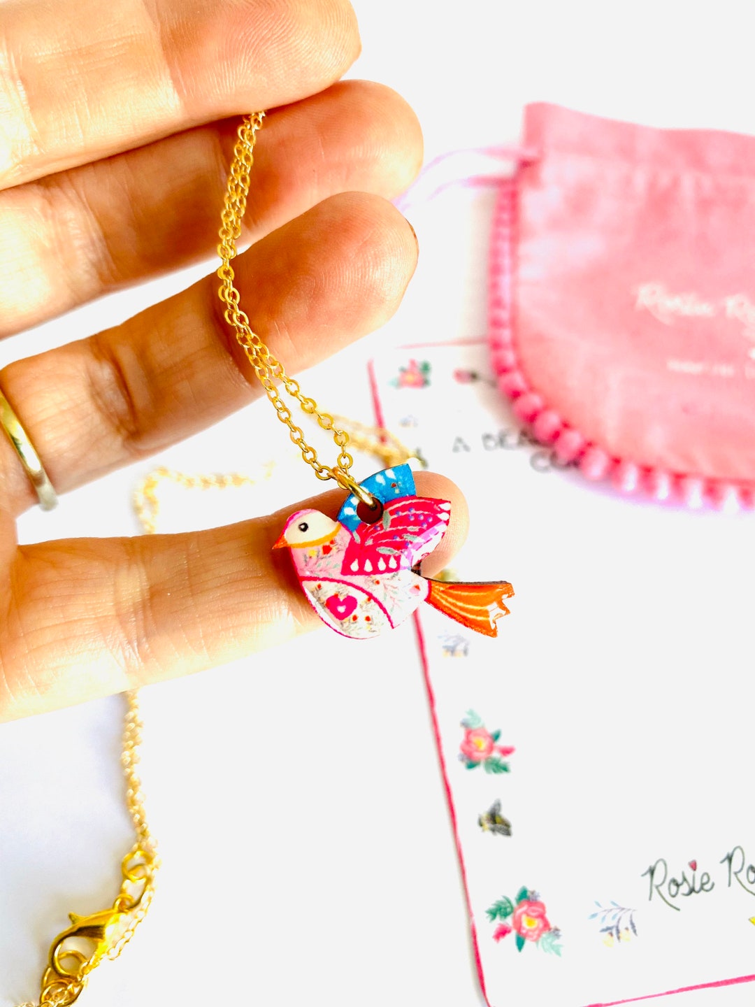 Little Bird Pendant Necklace Beautiful Necklaces Shabby Chic Bird ...
