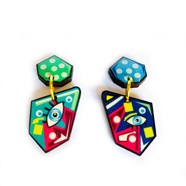 Wacky Earrings - Etsy