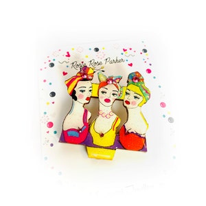 Pin up Retro Brooch Rockabilly Pin Fashion 1950's Jewellery 1940's ...