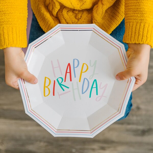 Happy Birthday Plate - Etsy