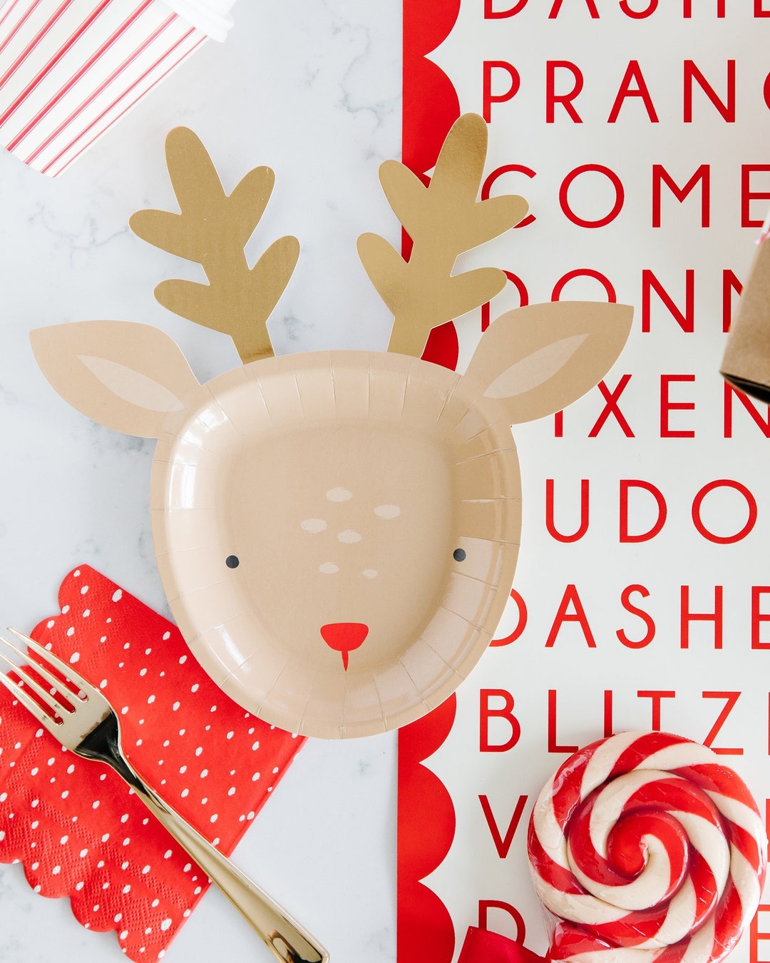 Dear Rudolph Reindeer Paper Plates Christmas Tablescape - Etsy