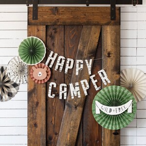 Adventure Happy Camper Banner One Happy Camper Wild One Camp Theme ...