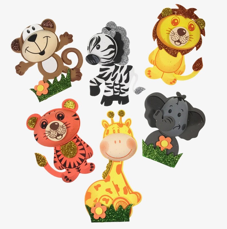 18 Small 4 Tall Plastic Foam Safari Jungle Zoo Animals - Etsy