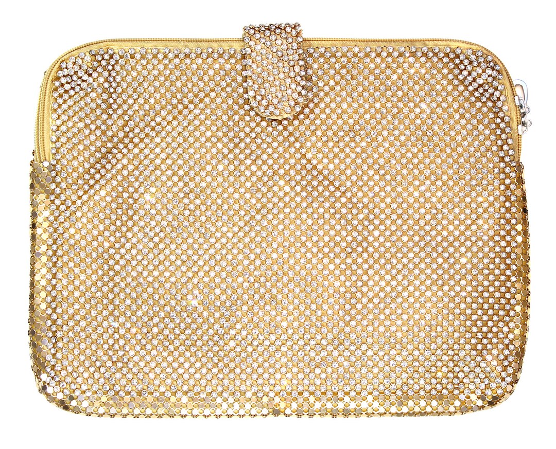 Gold Rhinestone and Metallic Mesh Purse Cocktail Handbag - Etsy
