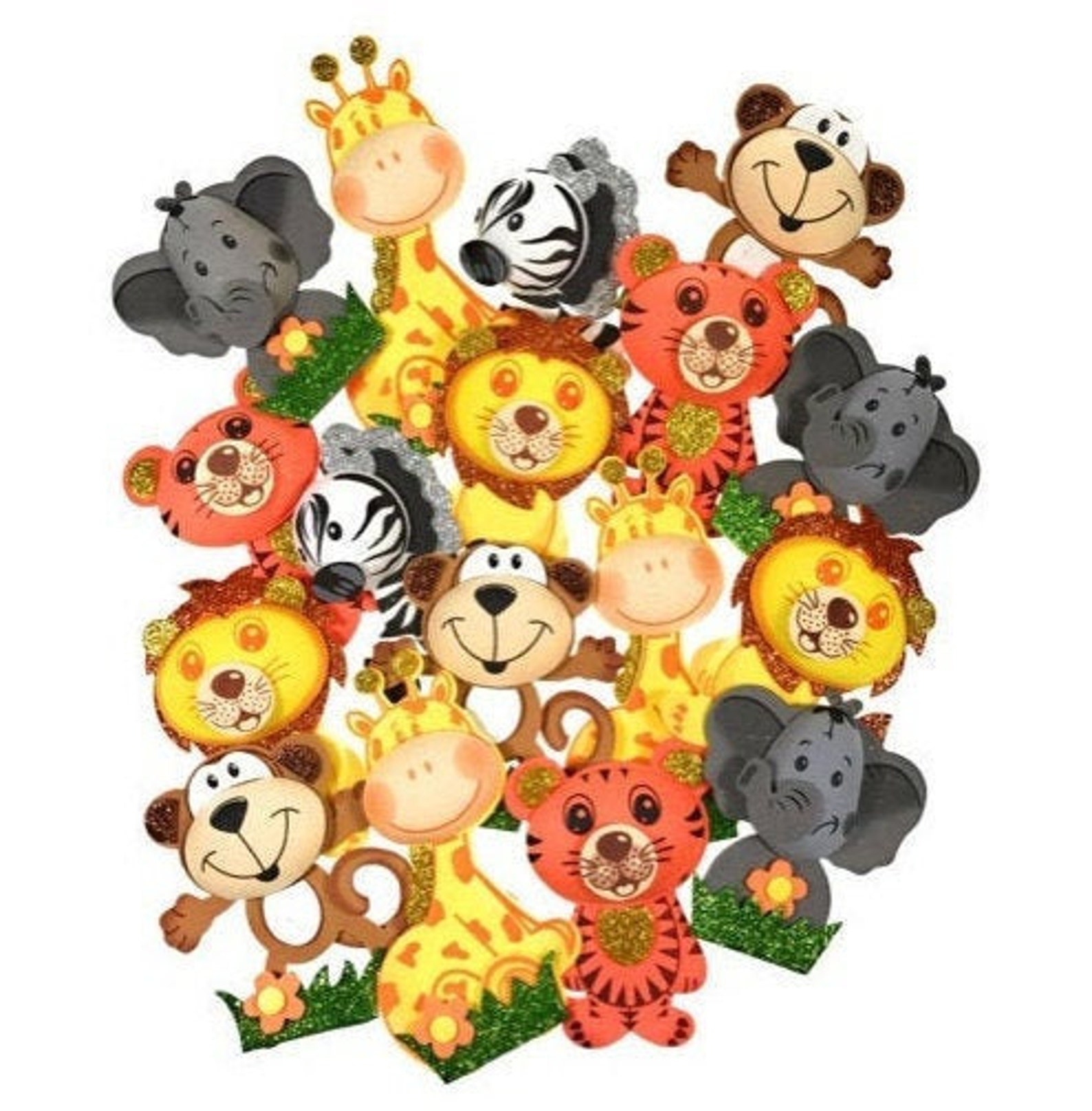18 Small 4 Tall Plastic Foam Safari Jungle Zoo Animals - Etsy