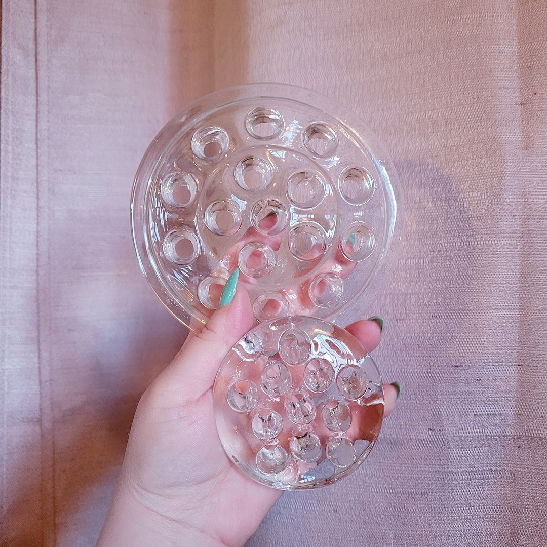 Set Of Vintage Glass Flower Frogs Floral Arrangements Vintage Vintage Glass Etsy