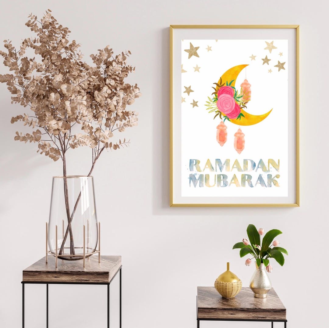 Ramadan Kareem Wall Art, Ramadan Mubarak Wall Art, Ramadan Kareem ...
