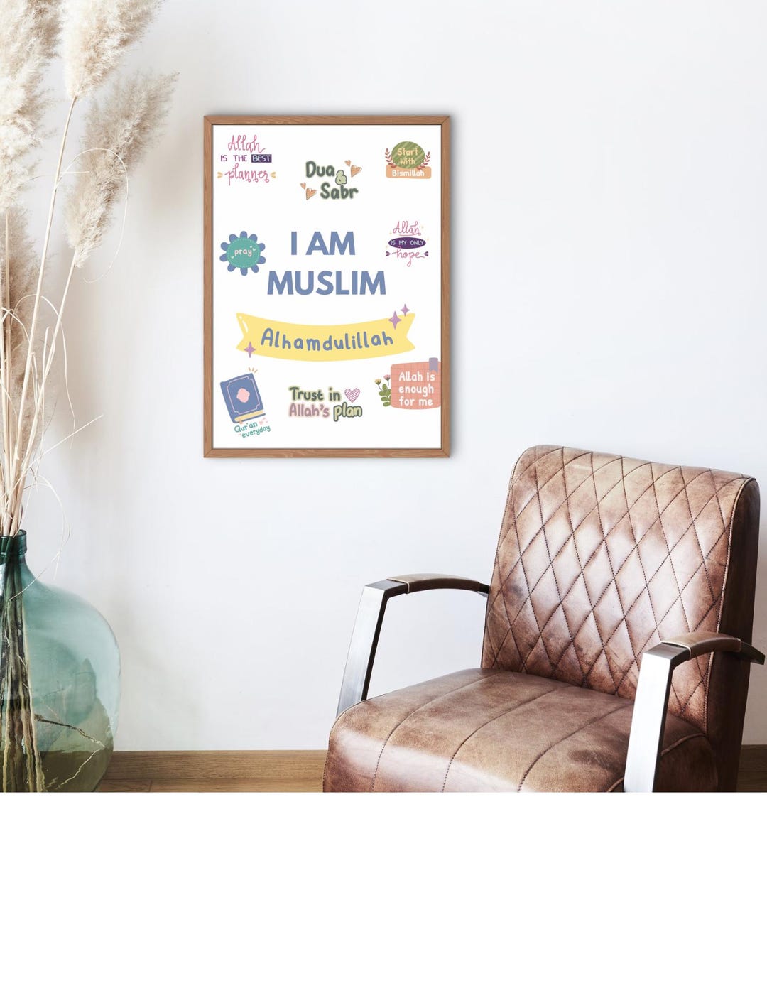 Islamic Affirmations Wall Art, Wall Art Printable, Muslim Affirmations ...