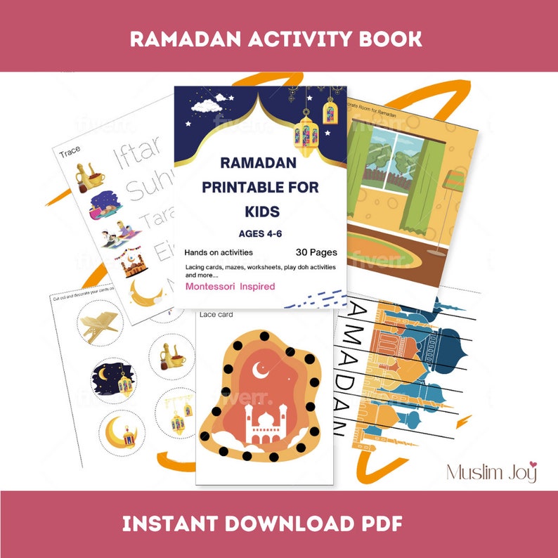 Ramadan Activity Book Printable, Muslim Kids, Ramadan Worksheets ...