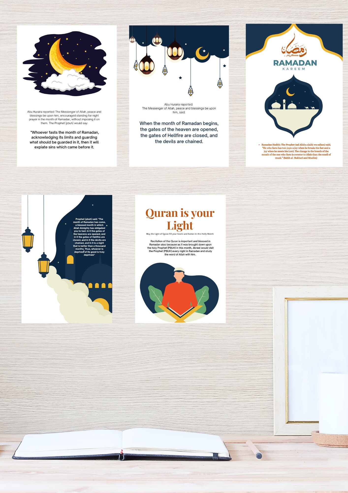 Ramadan Posters, Printable Set of 10 Ramadan Posters for Home or School ...