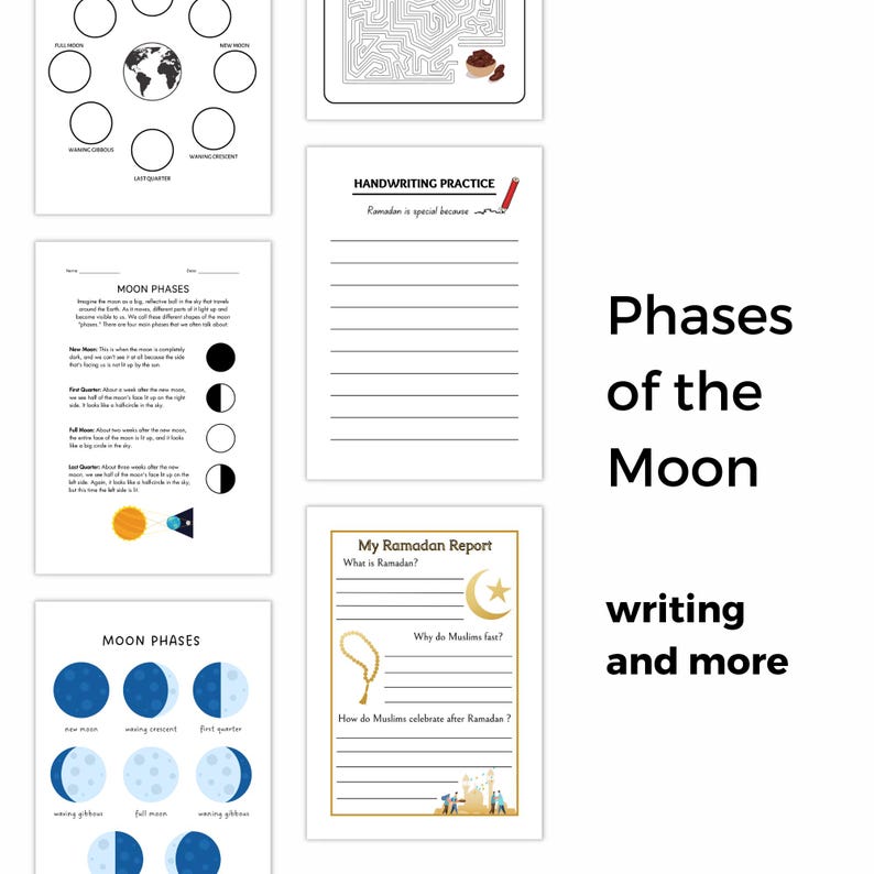 Ramadan Worksheets, Ramadan Acitvity Book, Ramadan Printable Activities ...