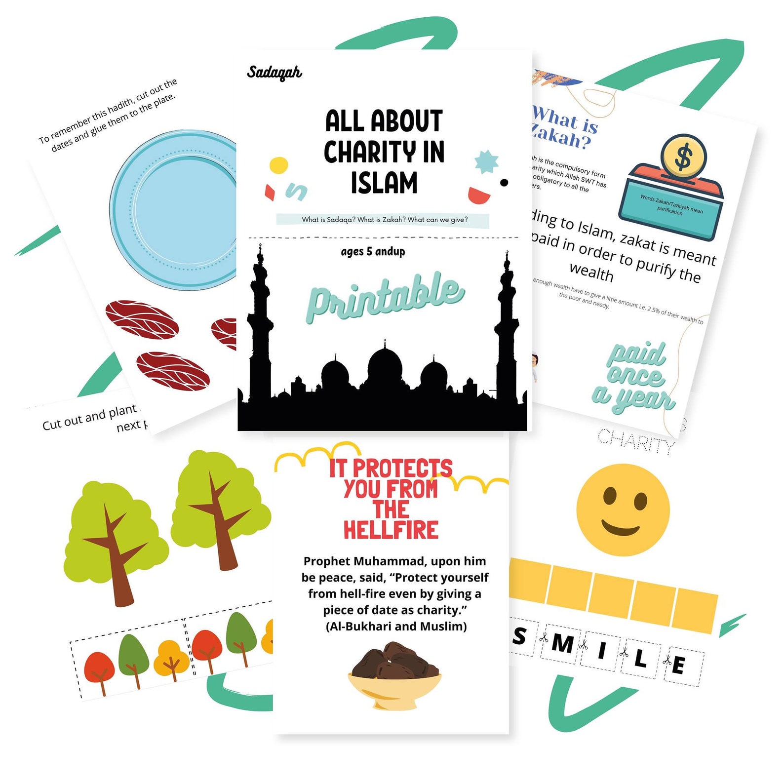 Muslim Activity Book, Muslim Printable Activity Book, Sadaqah in Islam ...