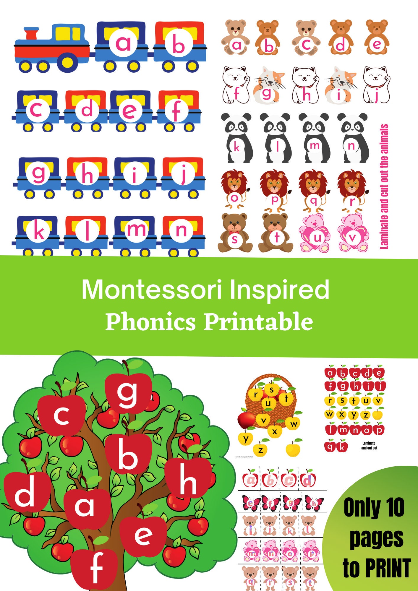 Montessori Inspired Phonics Printable, Only 10 Pages to Print and ...
