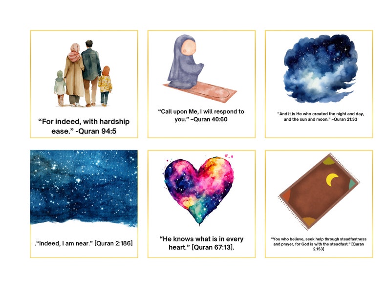 Quran for Kids, Muslim Flash Cards, Instant PDF, Quran for Kids ...