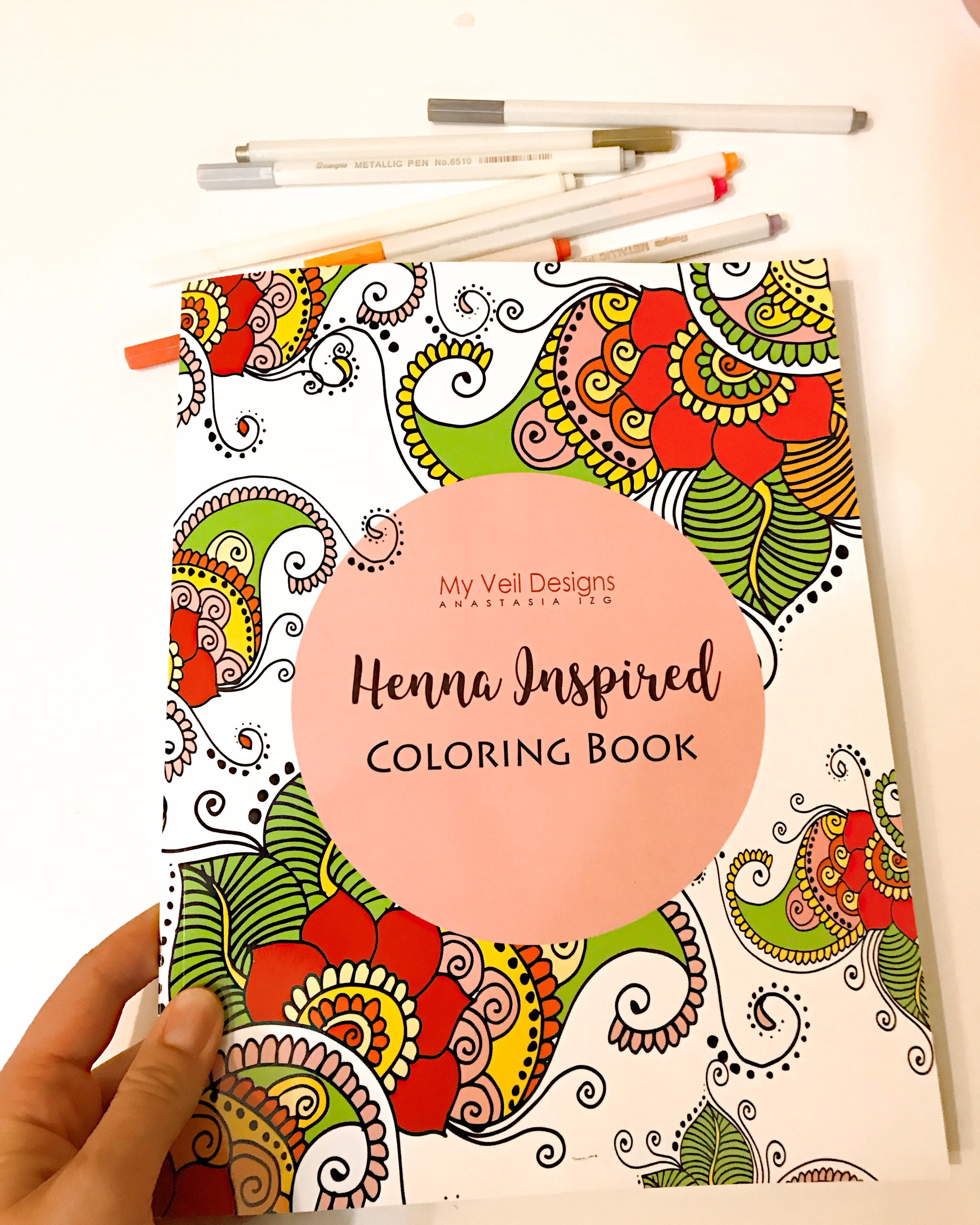 Henna Coloring Book, PDF, Digital Print, Henna Designs Digital Print ...