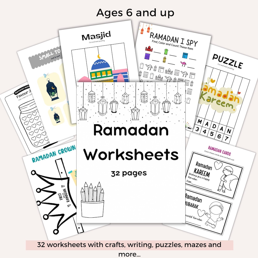 Ramadan Worksheets, Ramadan Acitvity Book, Ramadan Printable Activities ...