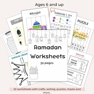 Ramadan Worksheets, Ramadan Acitvity Book, Ramadan Printable Activities ...