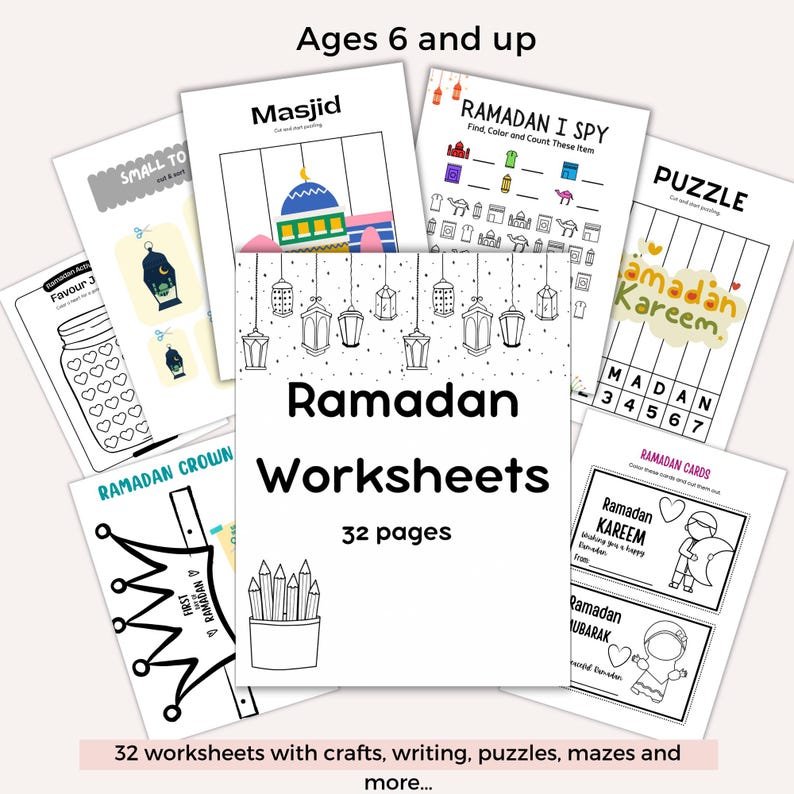 Ramadan Worksheets, Ramadan Acitvity Book, Ramadan Printable Activities ...