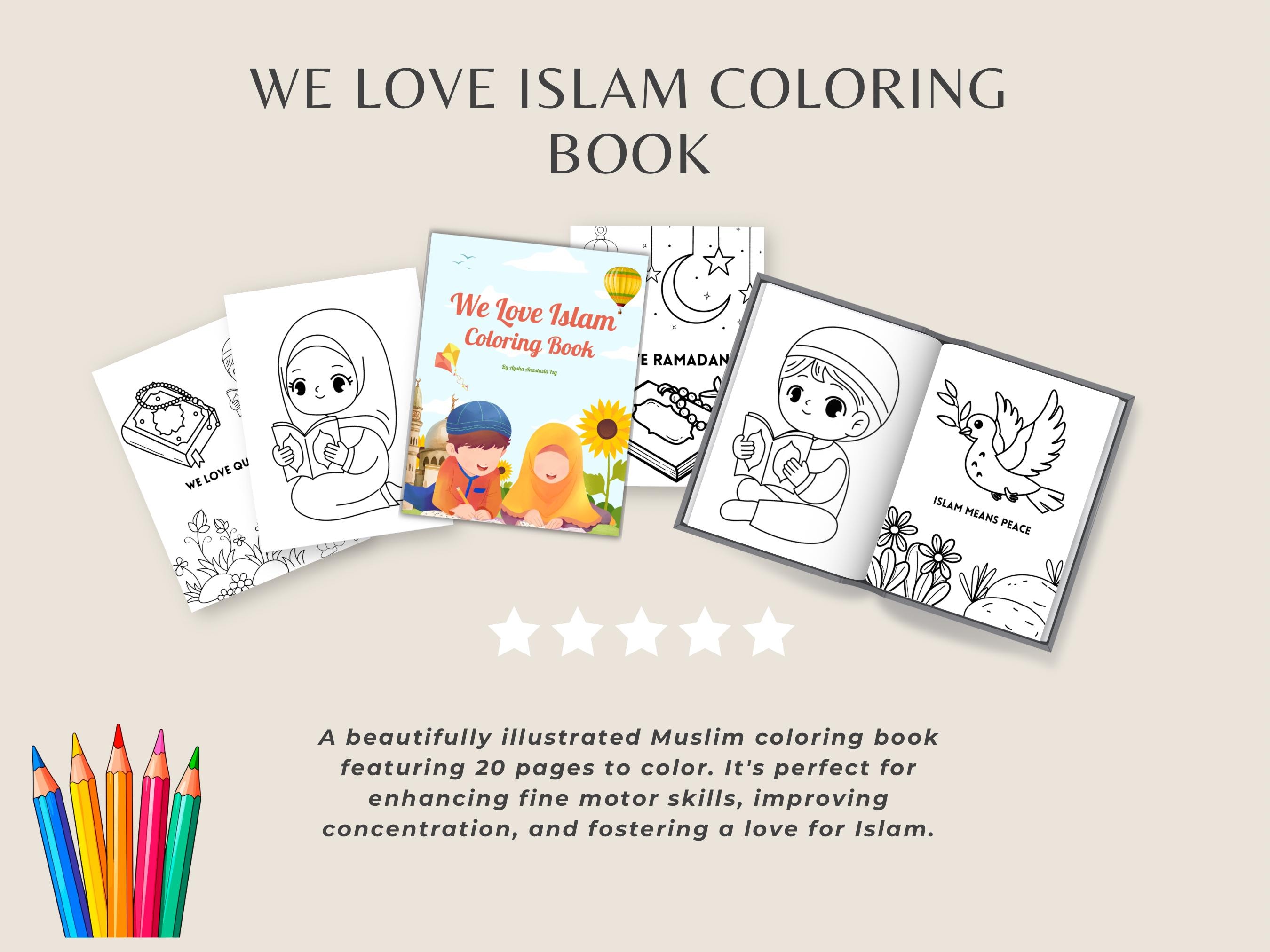 Coloring Book for Muslim Kids, Printable 20 Pages, Muslim Printable ...