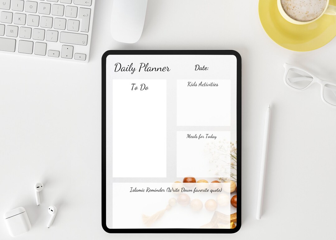 Muslim Daily Planner, Muslim Planner, Muslimah Planner, Daily Journal ...