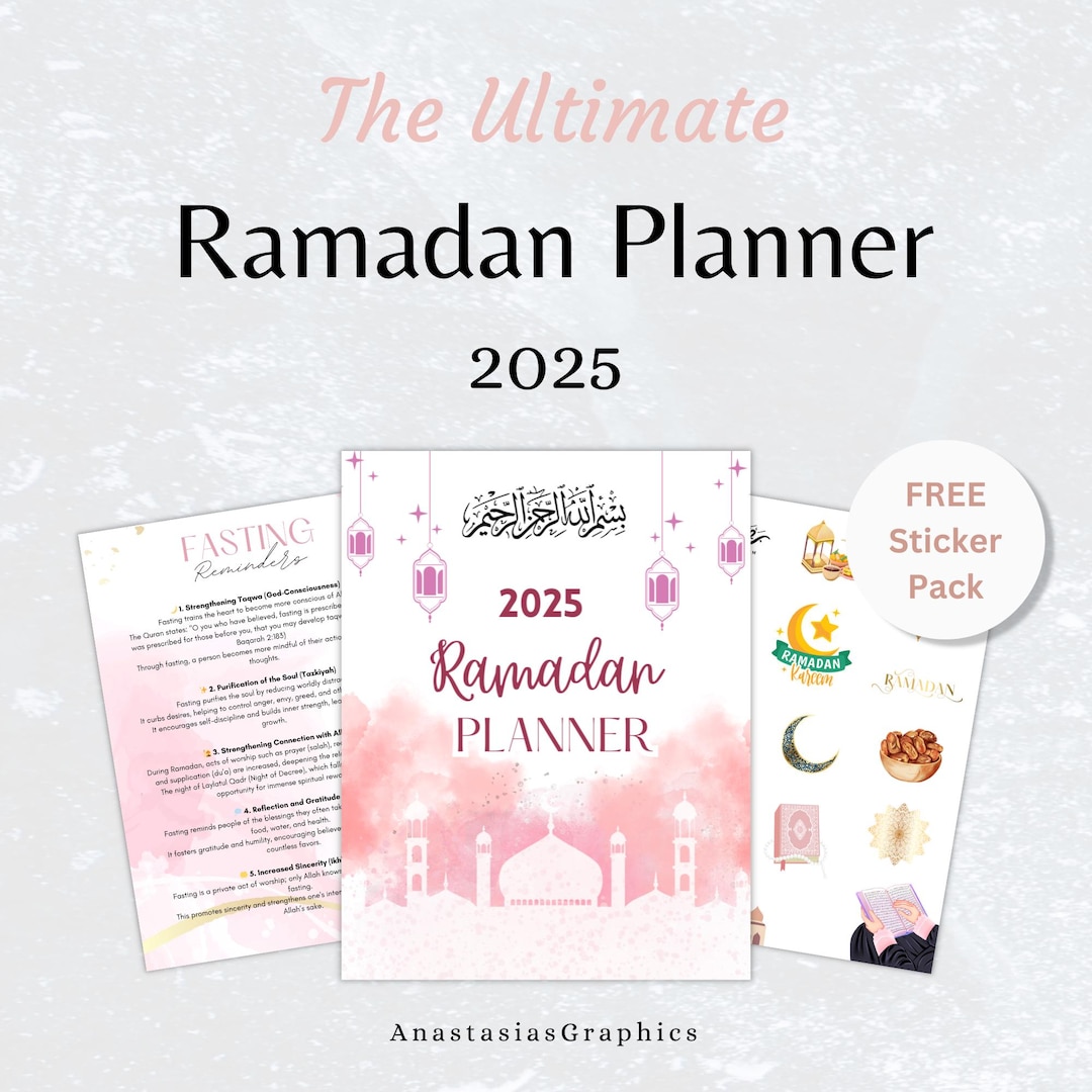 Ramadan Printable Planner, Ramadan Journal, Ramadan Digital Planner ...